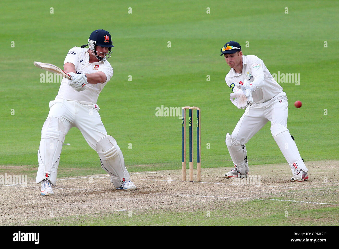 Four runs for Jesse Ryder of Essex as Mark Wallace looks on - Essex CCC ...