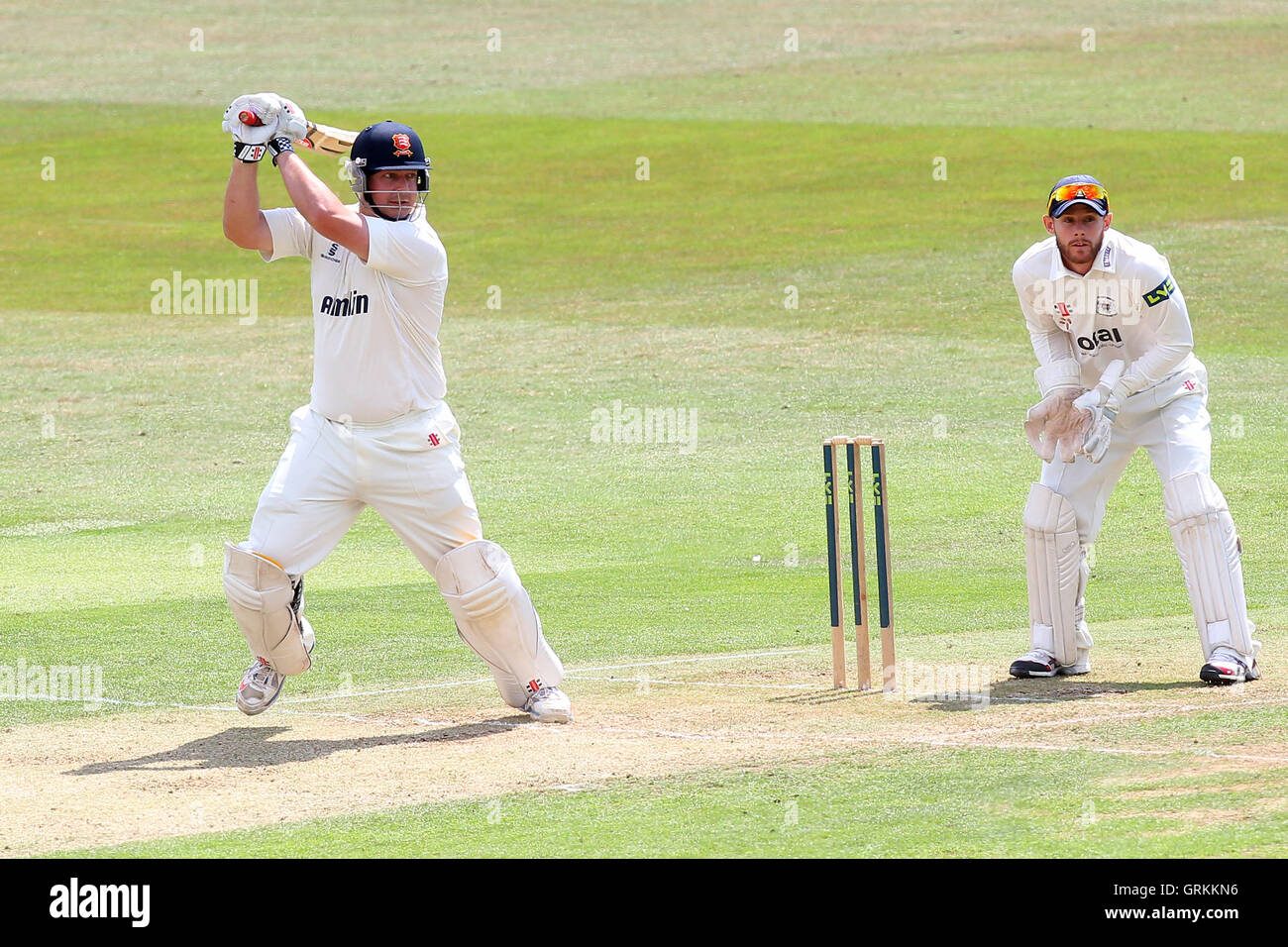 Jesse Ryder hits four runs for Essex as Adam Rouse looks on - Essex CCC ...