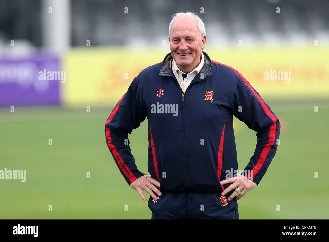 John Emburey looks on and smiles during the warm up - Essex CCC vs Kent ...