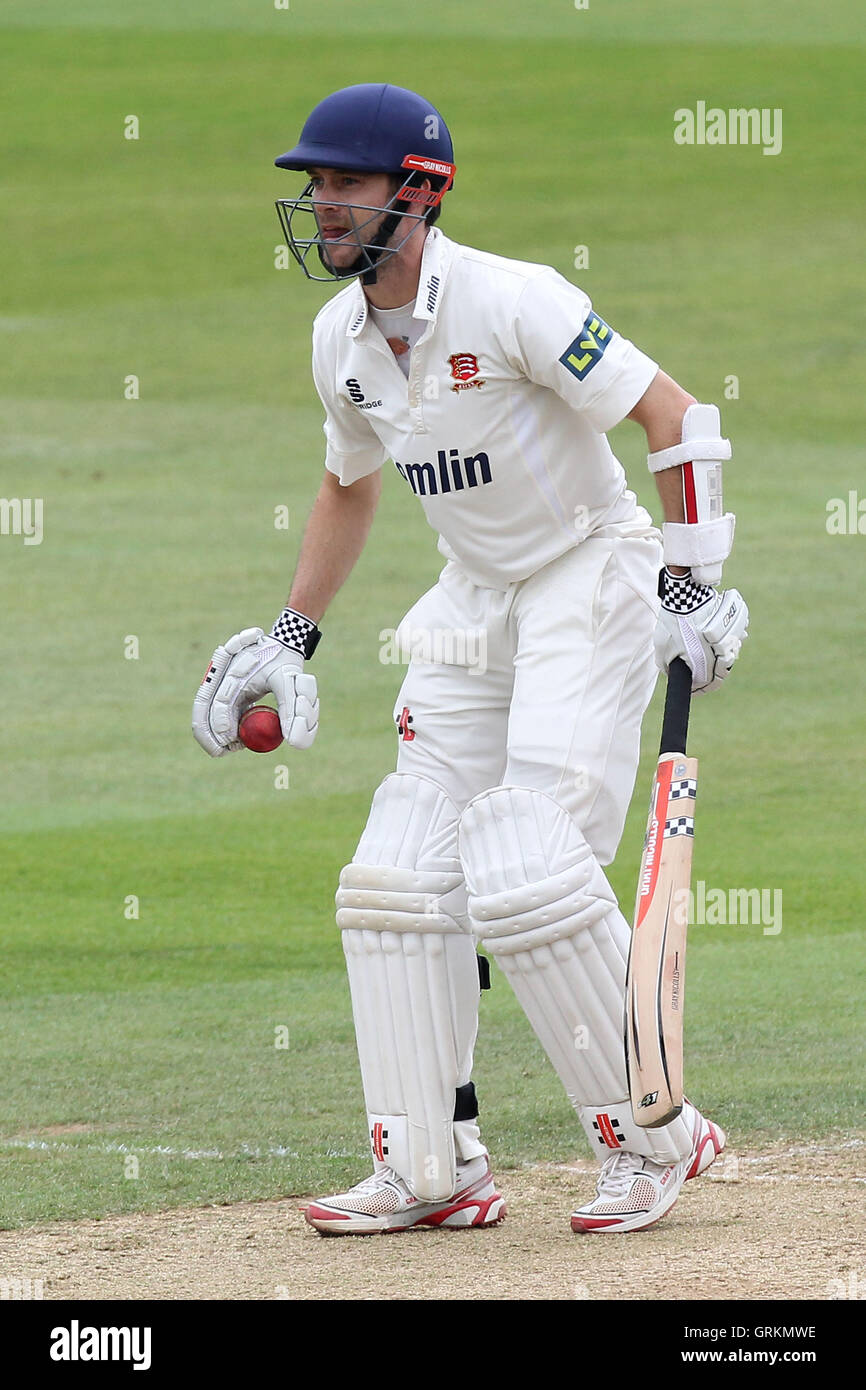 James Foster of Essex retrieves the ball from about his person - Essex ...