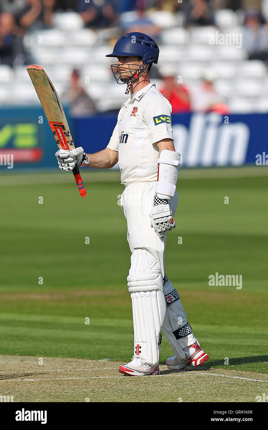 James Foster of Essex celebrates scoring a half-century - Essex CCC vs ...