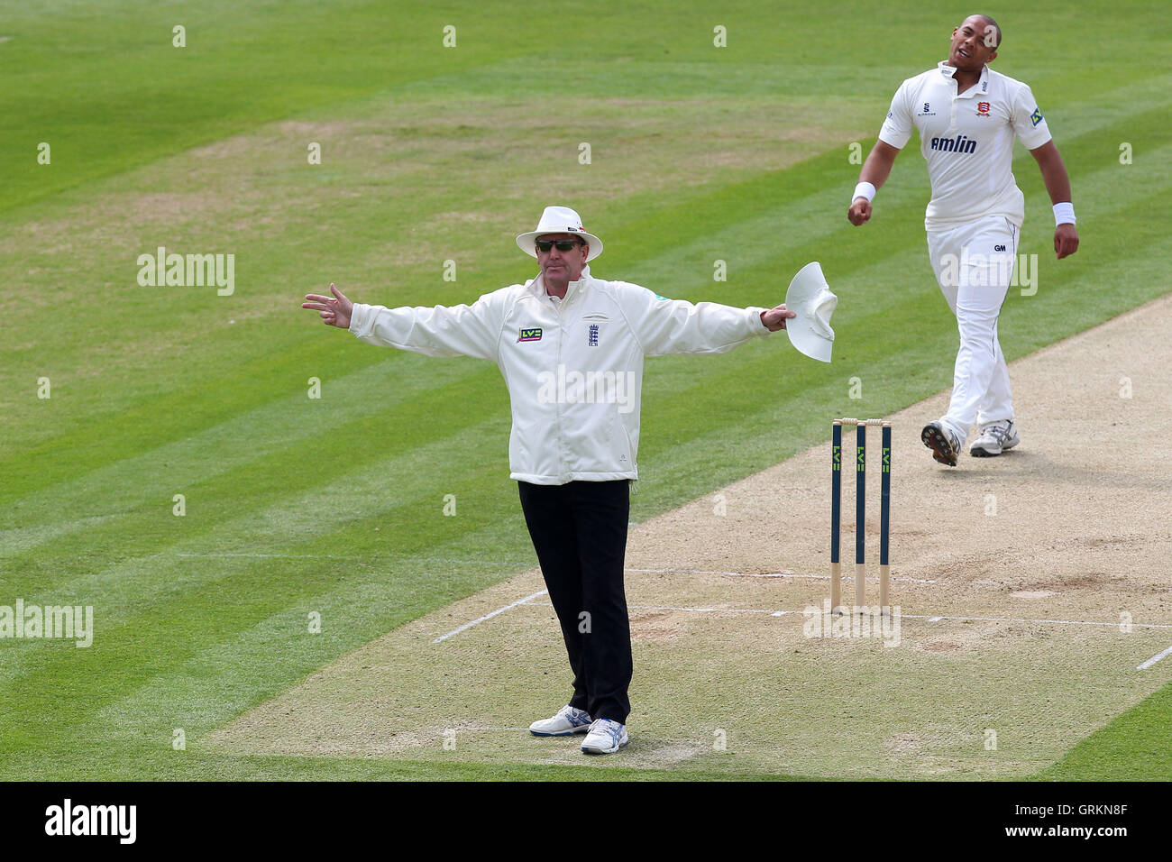 Cricket umpire signals hi-res stock photography and images - Alamy