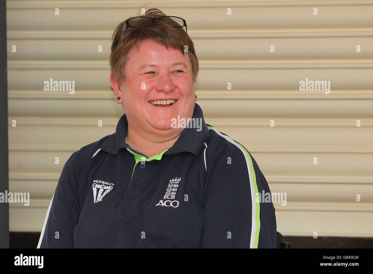 Angela Tuff smiles during a Q&A session - Essex CCC Women & Girls Press ...