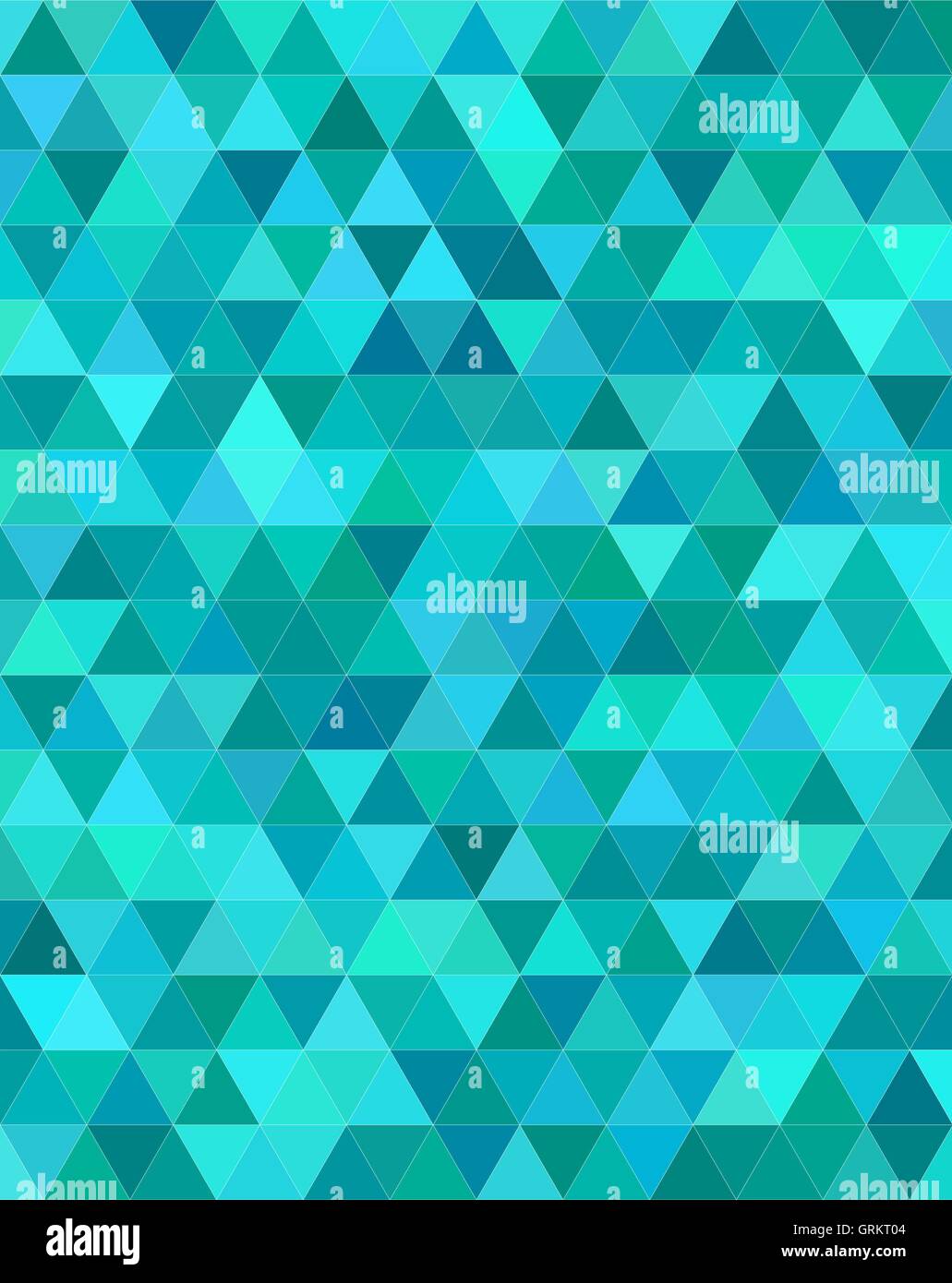 Teal color triangle mosaic background Stock Vector Images - Alamy