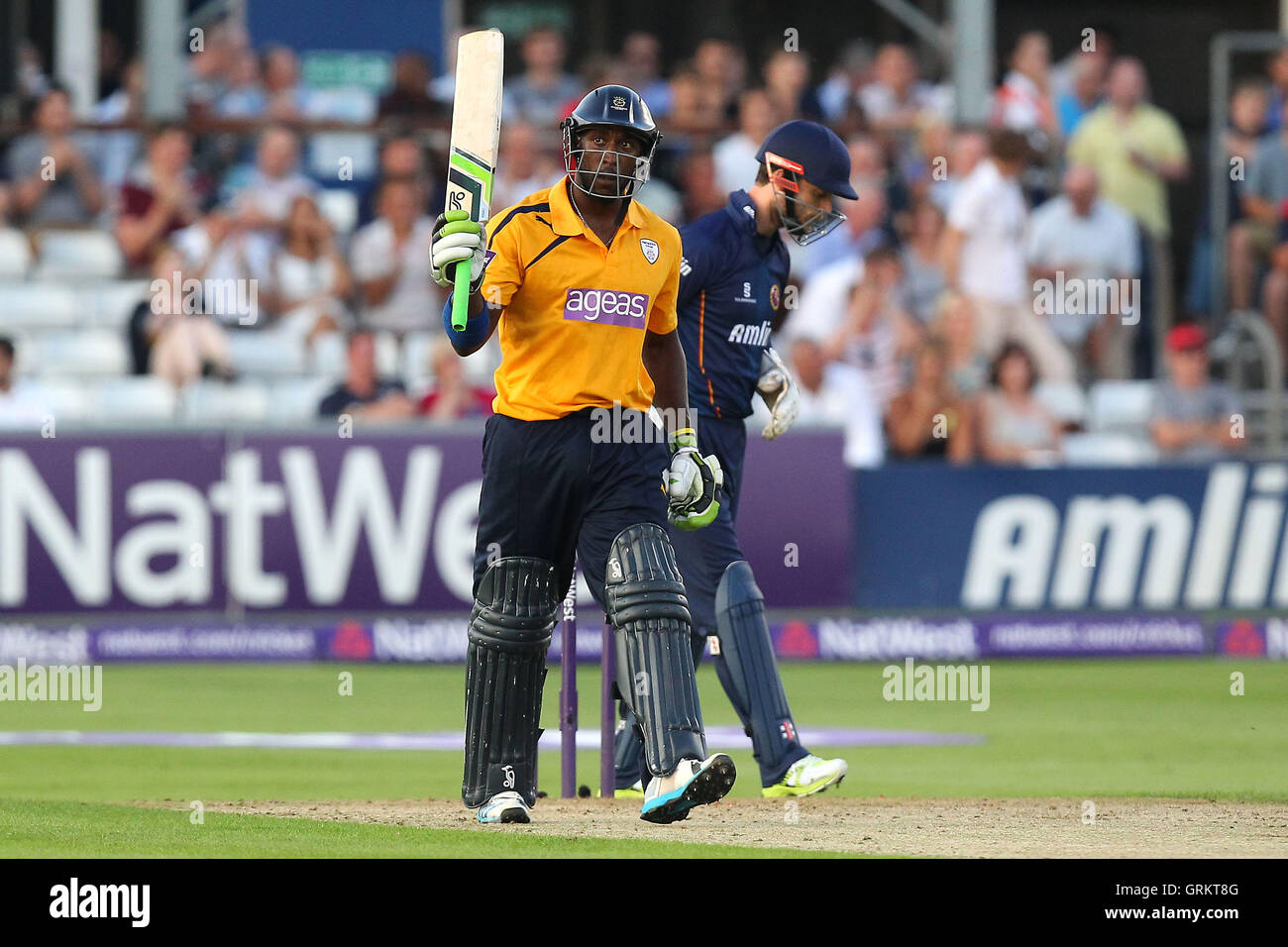 Michael Carberry of Hampshire celebrates his half-century - Essex ...