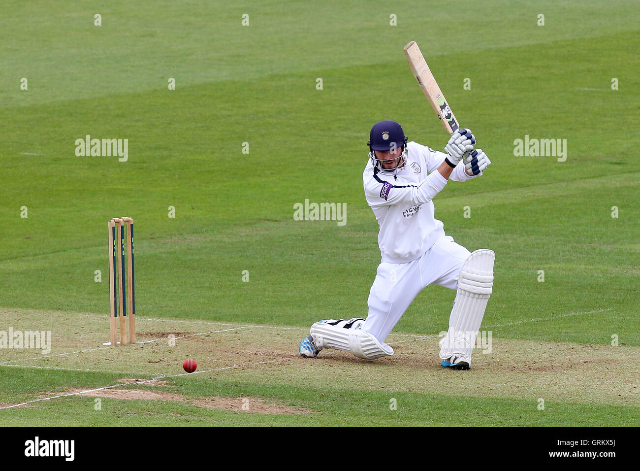 Four runs square of the wicket for James Vince of Hampshire - Hampshire ...