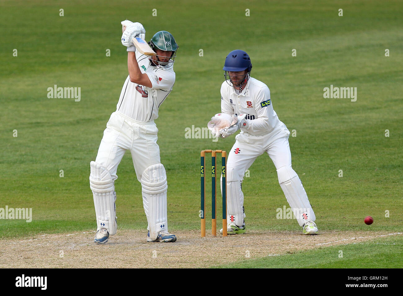 Matthew Pardoe in batting action for Worcestershire as James Foster ...