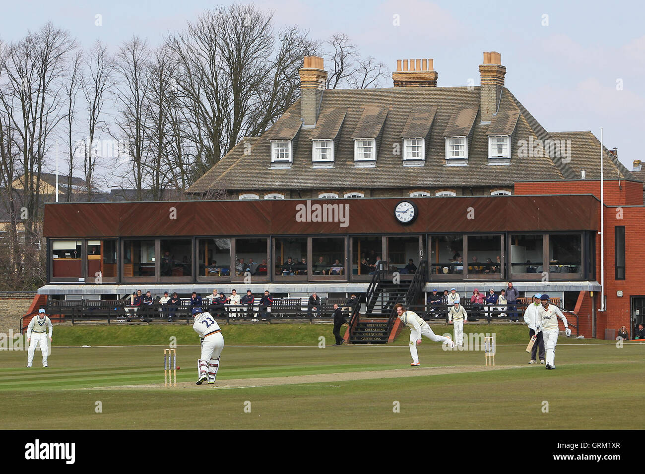 General view of play at Fenner's Ground - Cambridgeshire CCC vs Essex ...