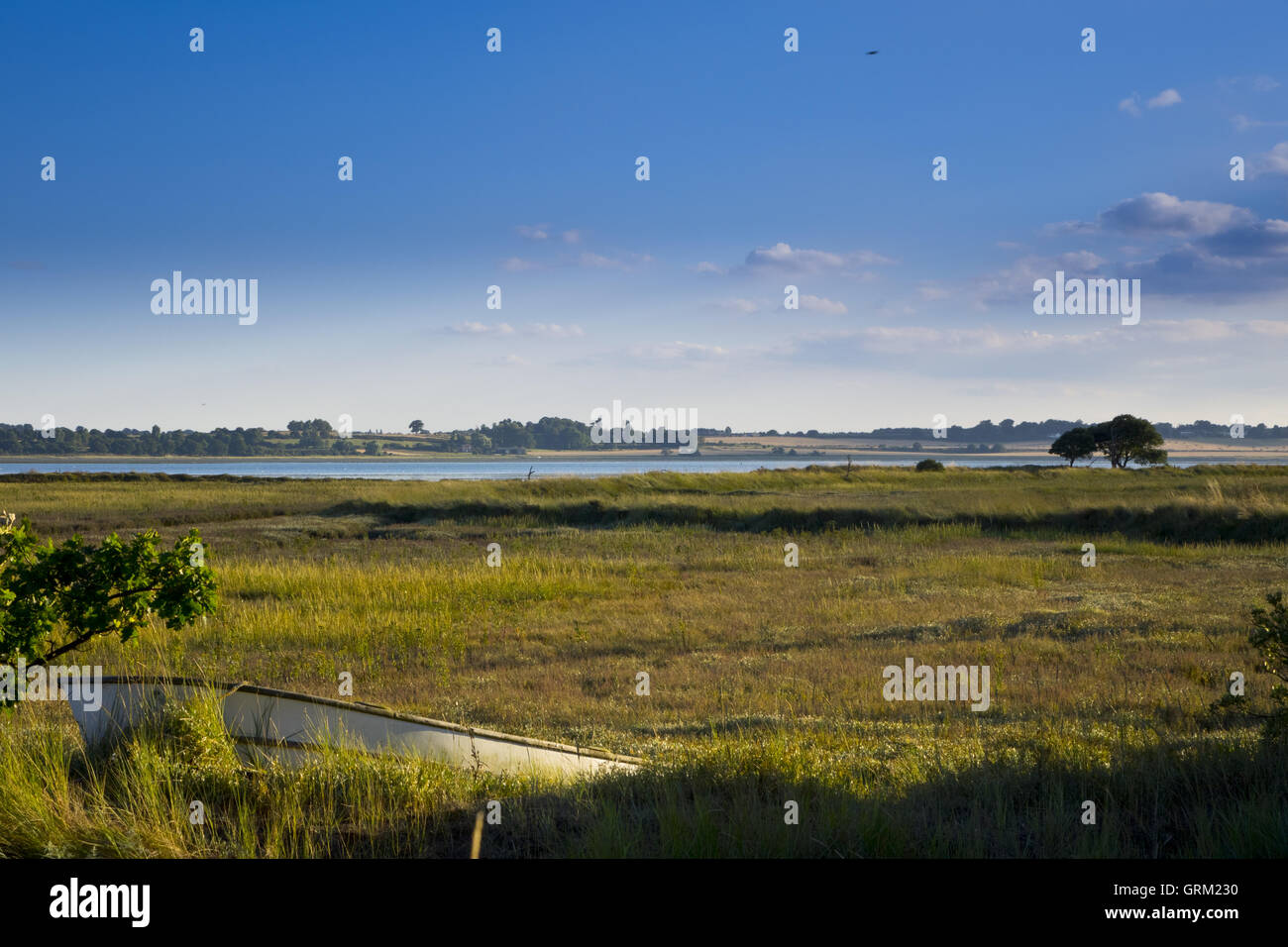 Marsh Holbrook bay River Stour estuary Stock Photo - Alamy