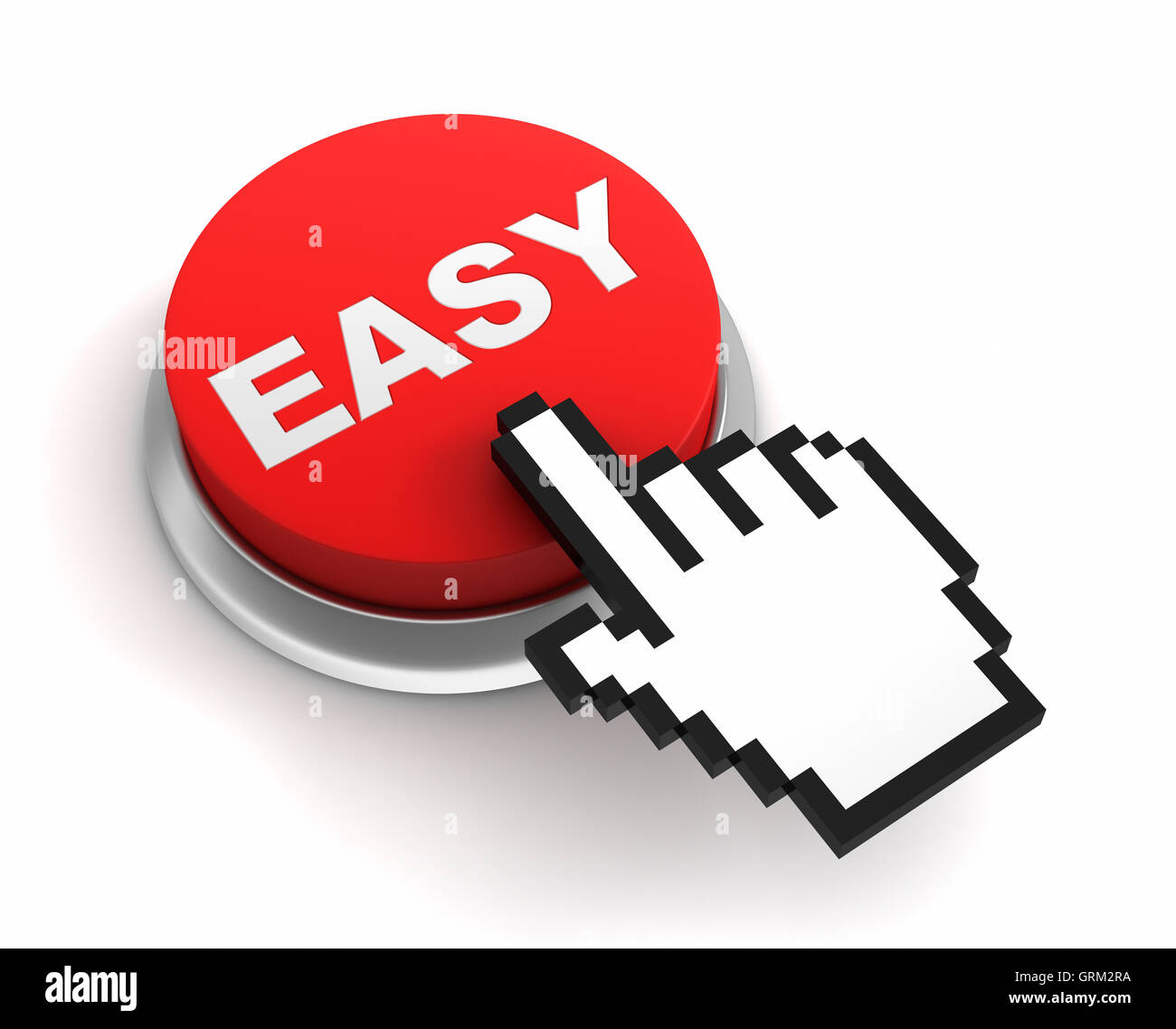 easy button concept illustration Stock Photo - Alamy