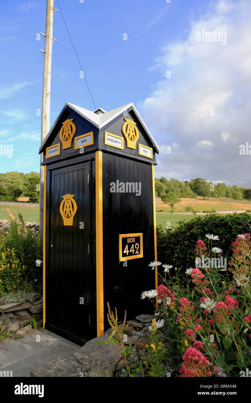 AA Box, Aysgarth, Wensleydale, North Yorkshire, UK Stock Photo - Alamy