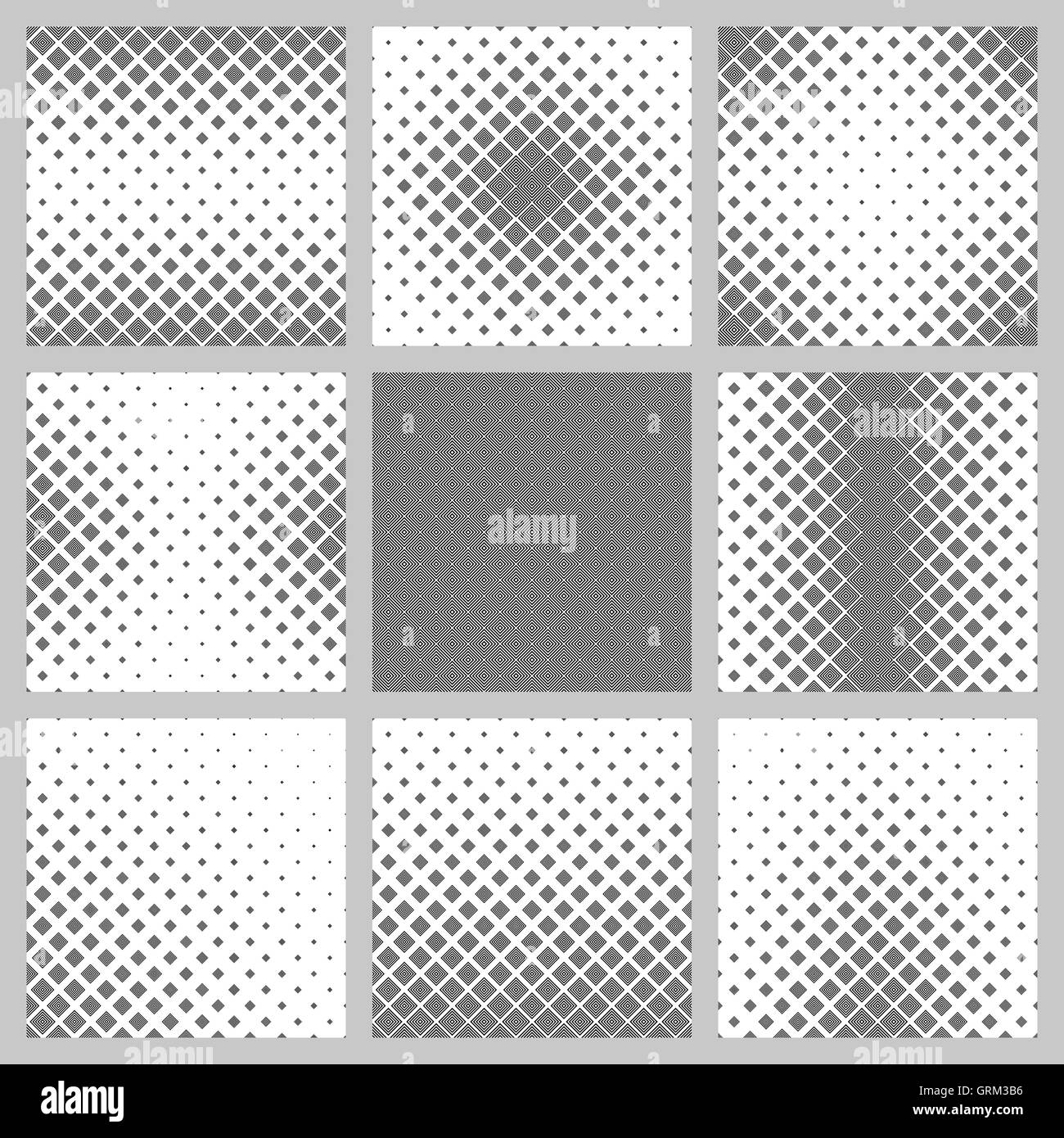 Set monochrome square pattern backgrounds Stock Vector Image & Art - Alamy