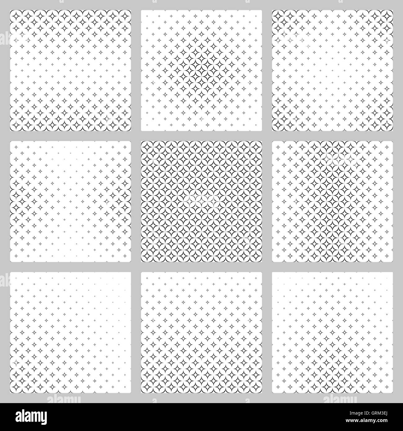 Black and white curved star pattern set Stock Vector Image & Art - Alamy