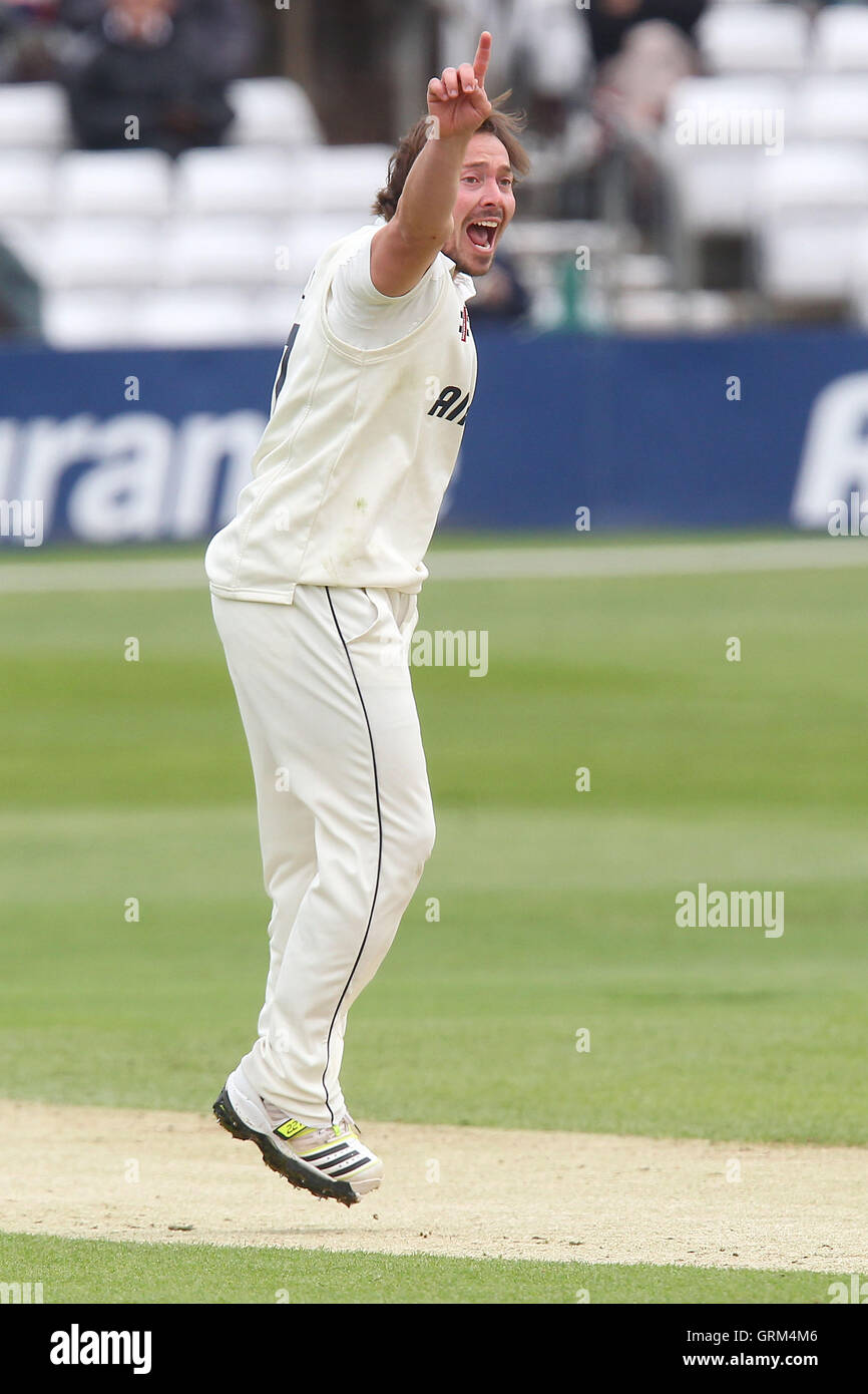 Graham Napier of Essex appeals for the wicket of Ben Harmison - Essex ...