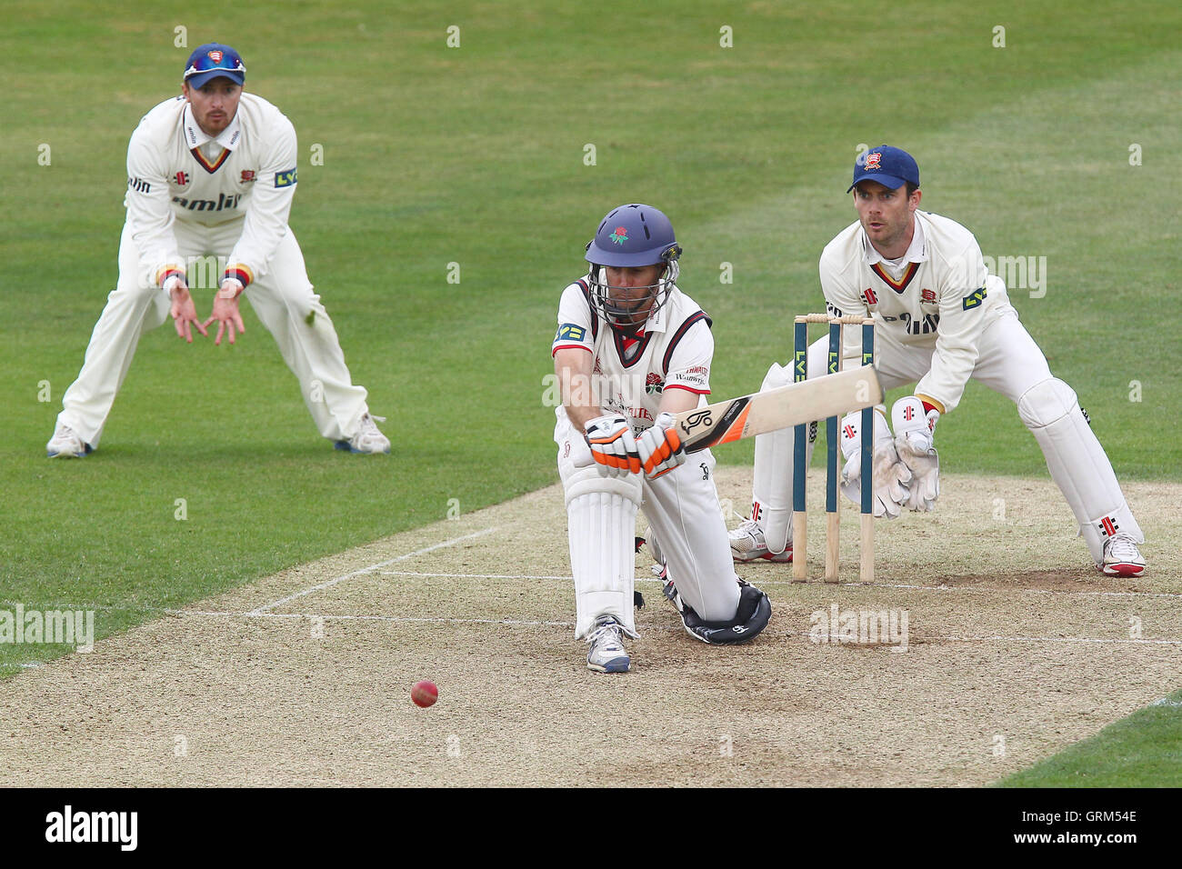 Simon Katich in batting action for Lancashire - Essex CCC vs Lancashire ...