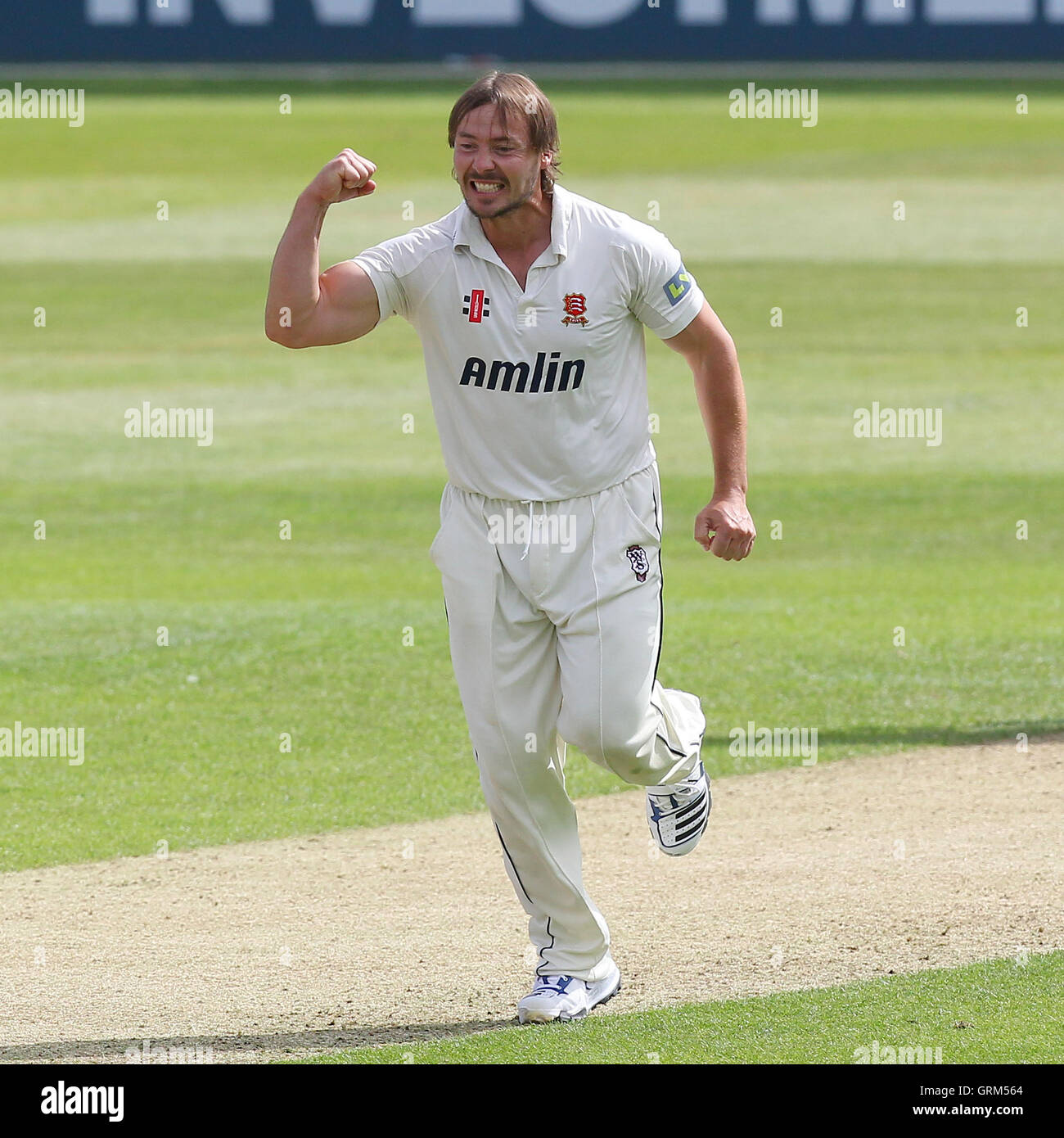 Graham Napier of Essex celebrates the wicket of Steven Croft - Essex ...