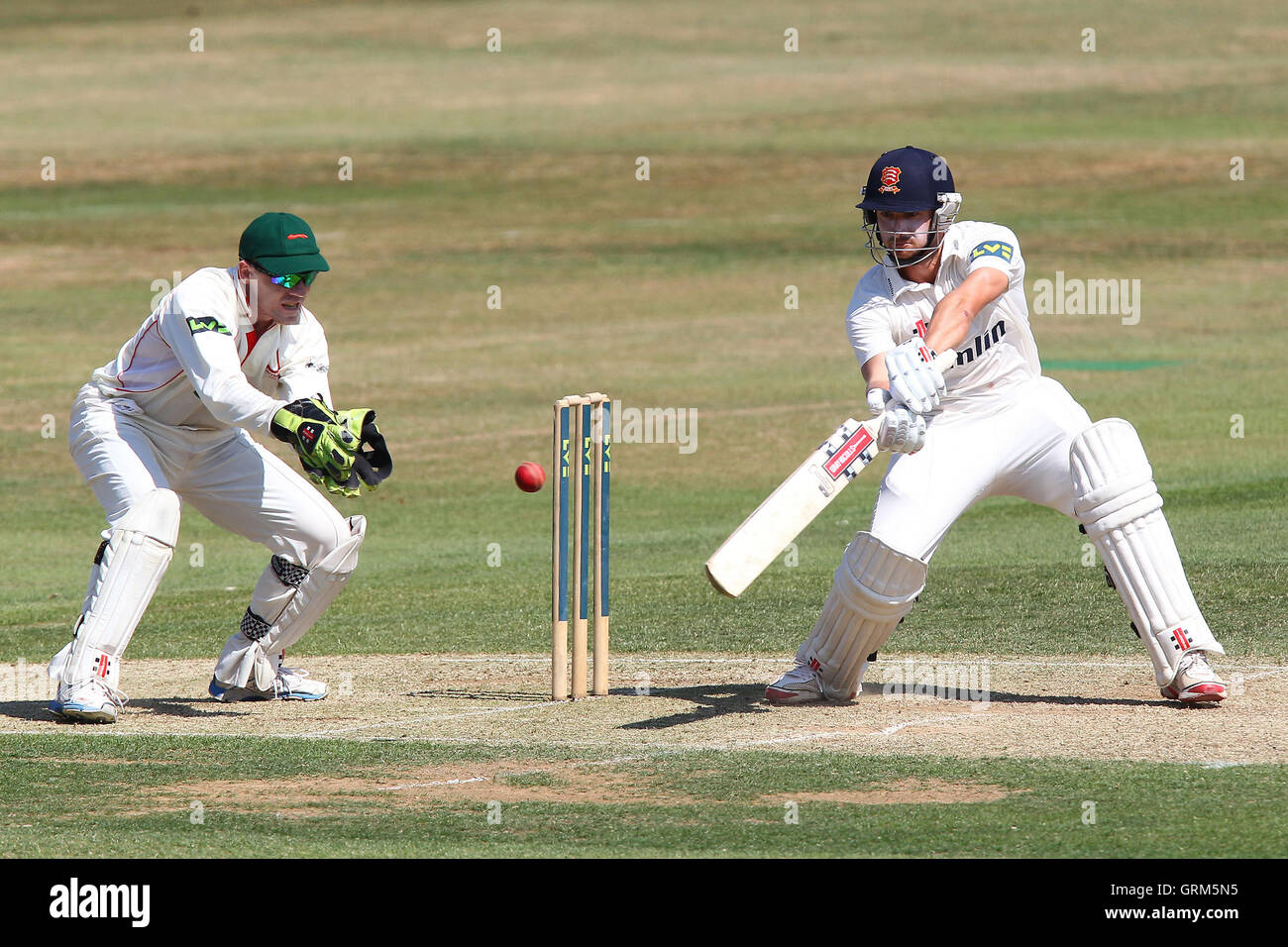 Jaik Mickleburgh in batting action for Essex as Niall O'Brien looks on ...