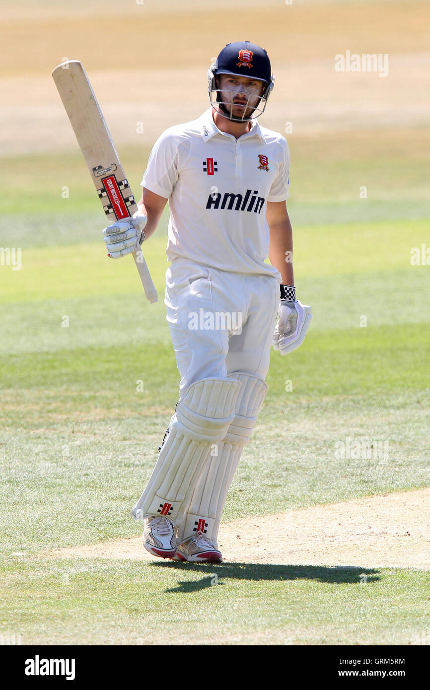 Jaik Mickleburgh of Essex celebrates 150 runs for his team - Essex CCC ...