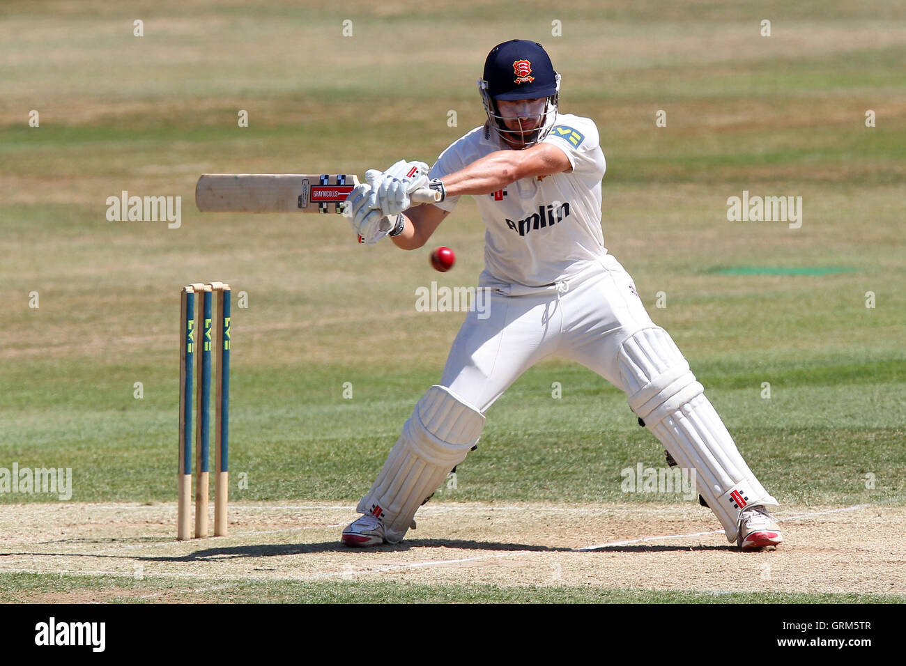 Jaik Mickleburgh in batting action for Essex as he hits another four ...