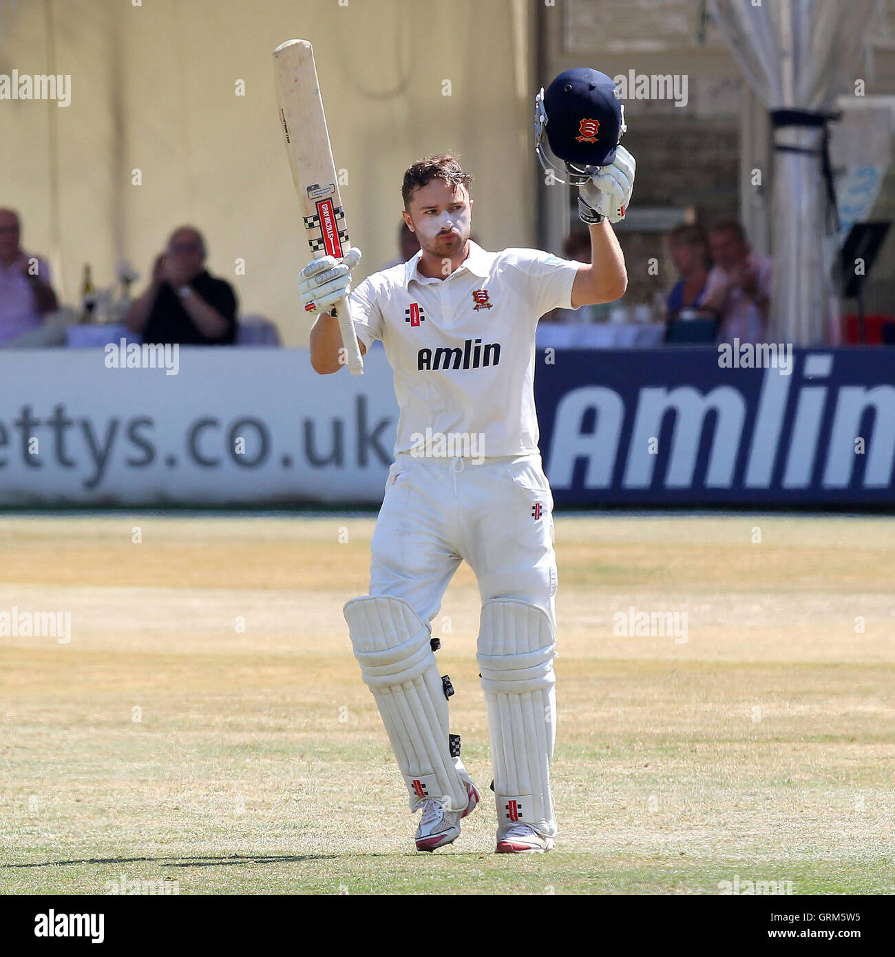 Jaik Mickleburgh of Essex celebrates a double century, 200 runs for his ...
