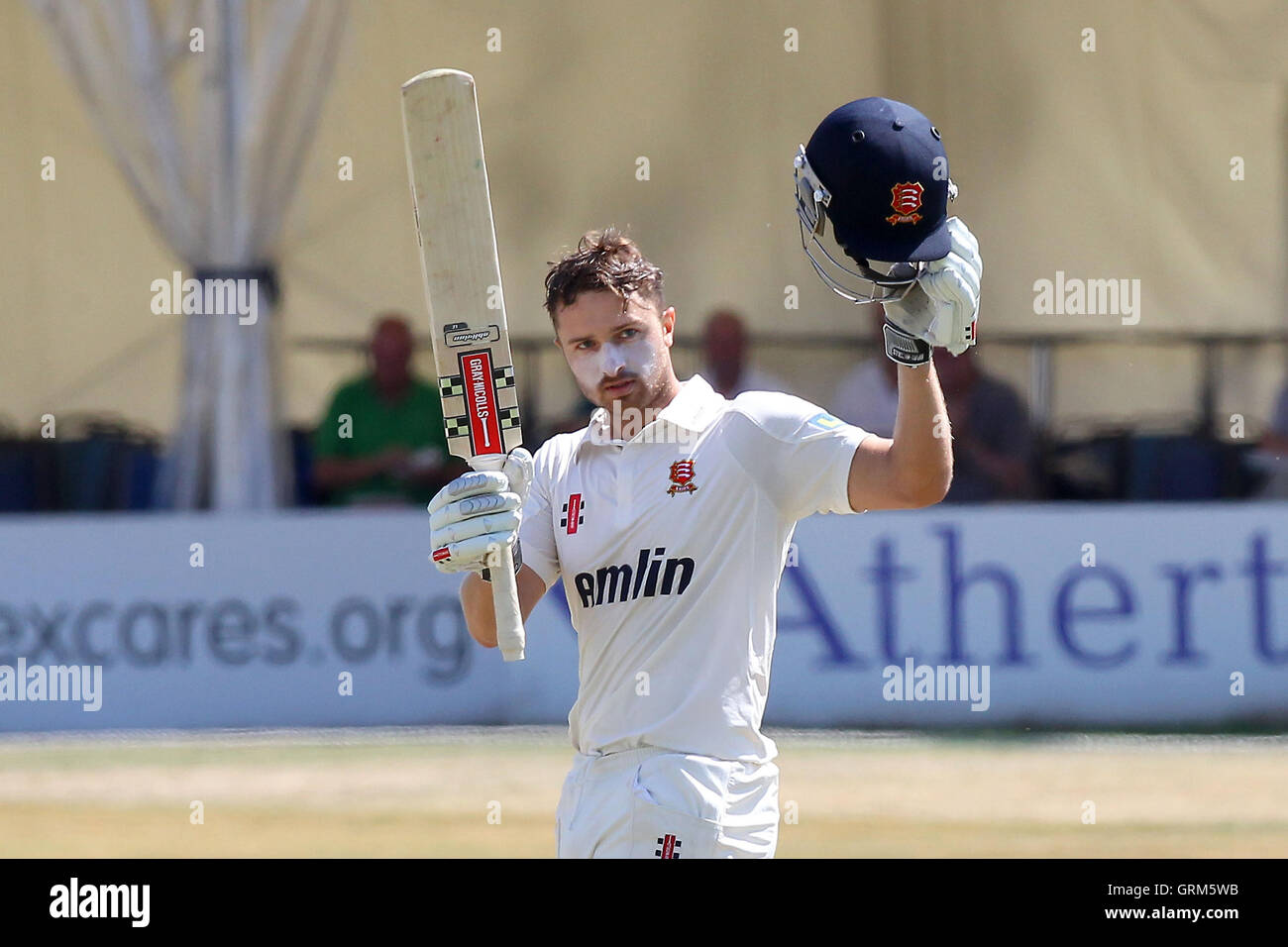 Jaik Mickleburgh of Essex celebrates a double century, 200 runs for his ...