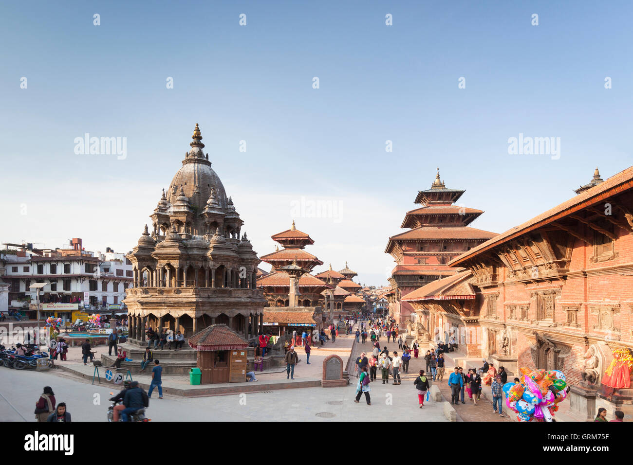 View of Durbar square, Patan, Nepal Stock Photo - Alamy