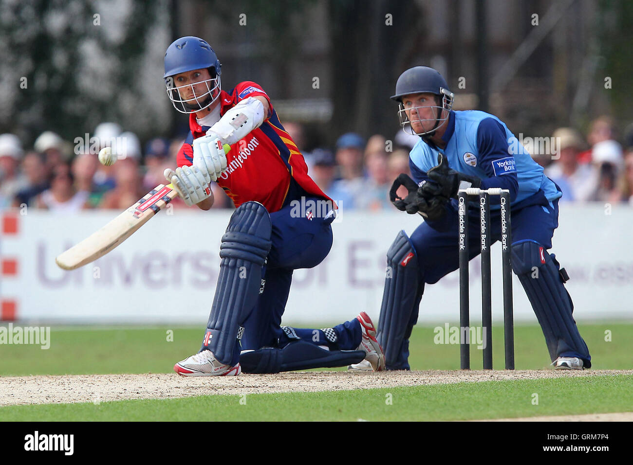 James Foster hits out for Essex as Richard Johnson looks on - Essex ...