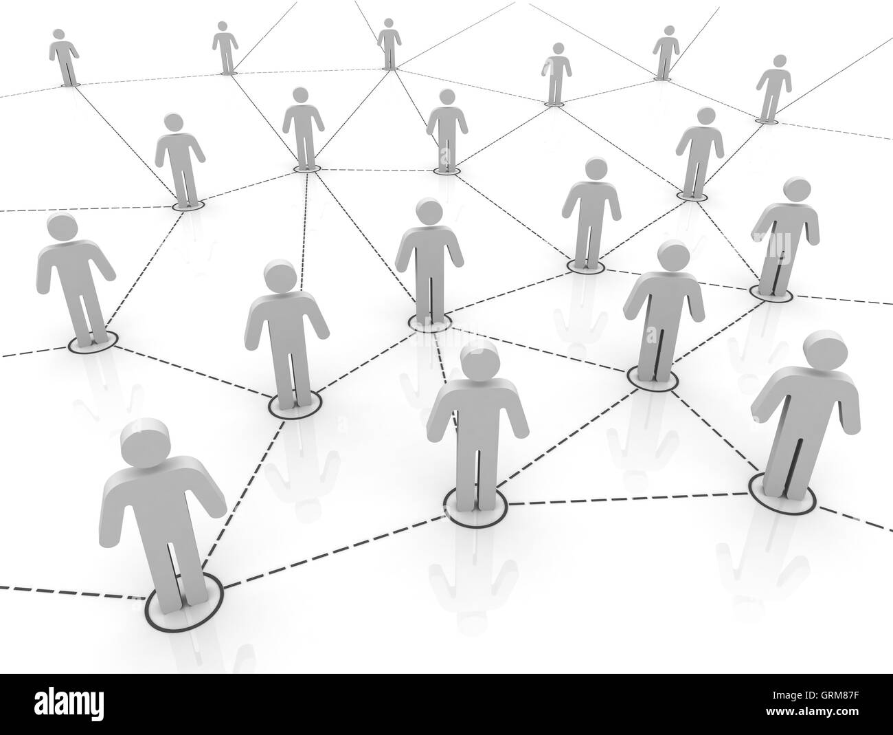 people network connections concept illustration Stock Photo - Alamy