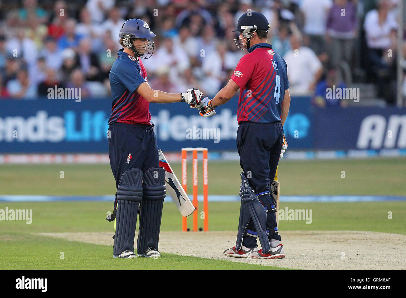 Rob Key (R) and Sam Northeast of Kent - Essex Eagles vs Kent Spitfires ...