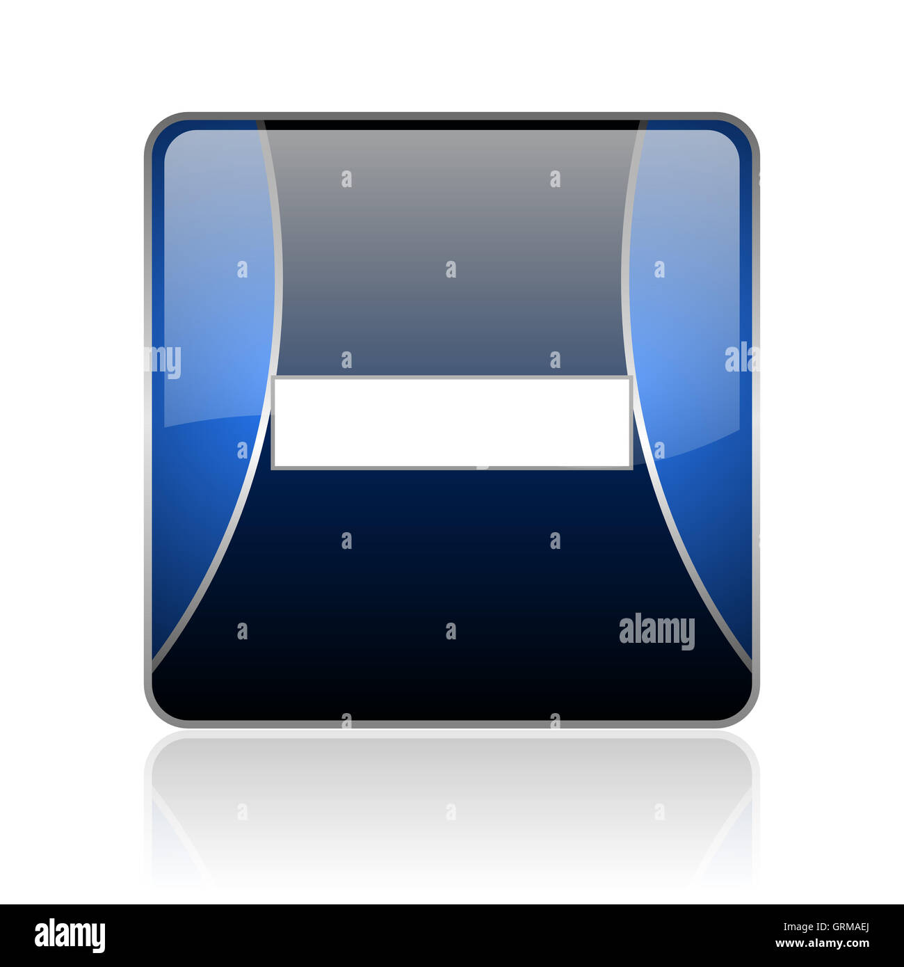 minus blue square web glossy icon Stock Photo - Alamy