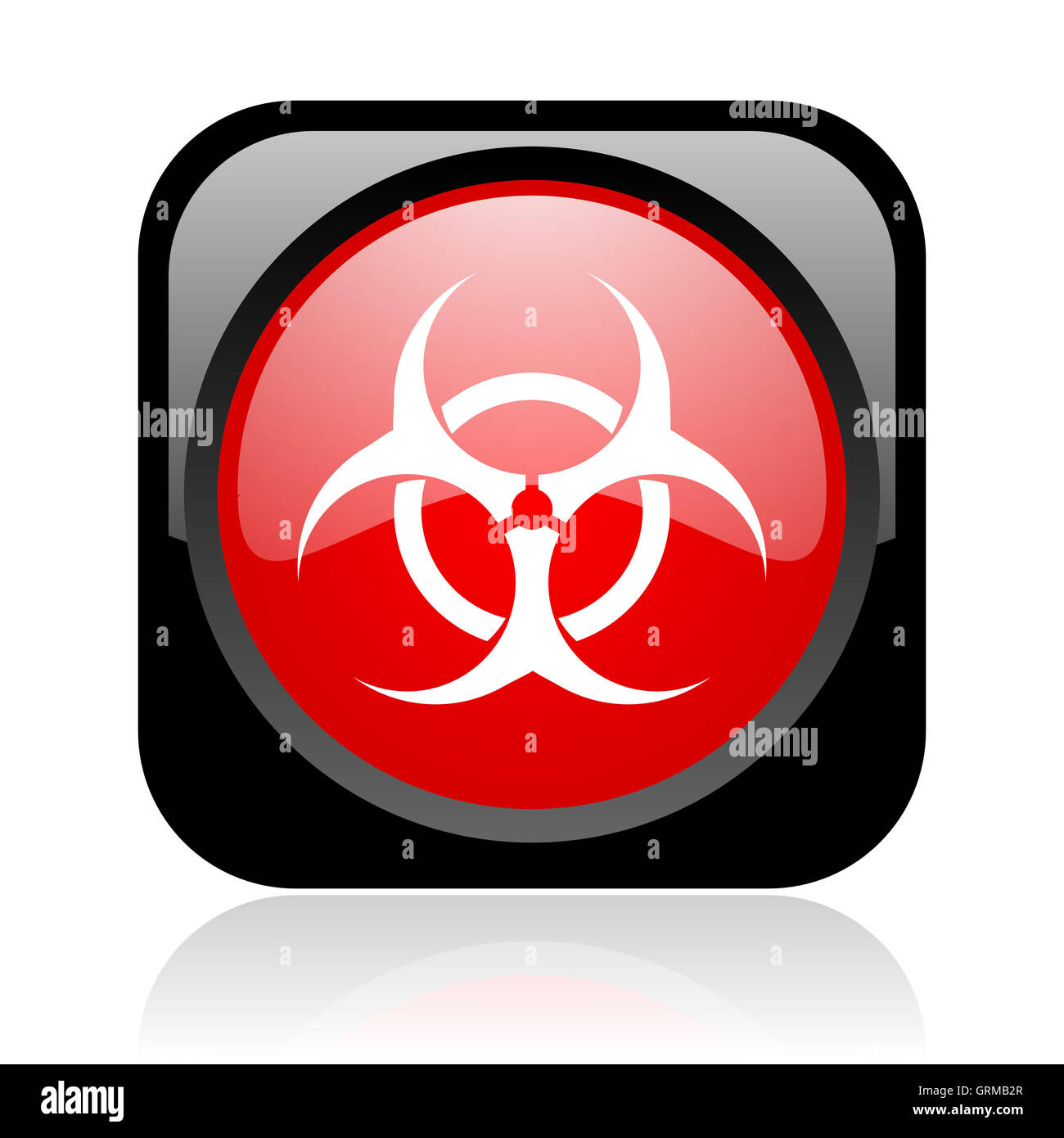 Biohazard symbol black and red Cut Out Stock Images & Pictures - Alamy