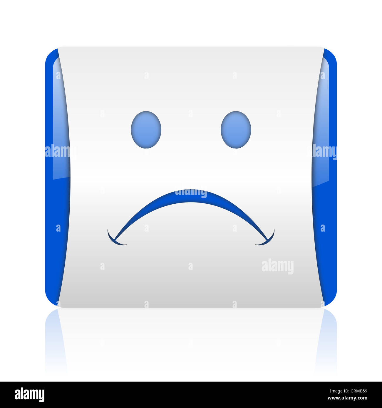 cry blue square web glossy icon Stock Photo - Alamy