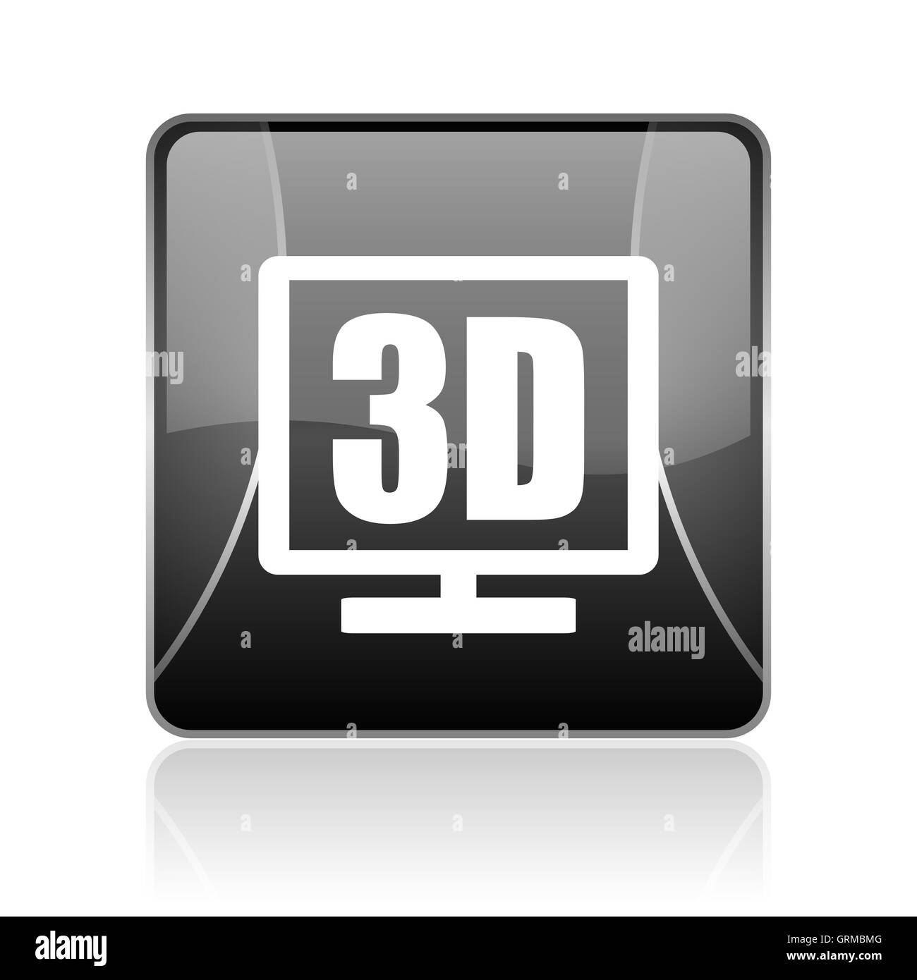 3d display icon Black and White Stock Photos & Images - Alamy