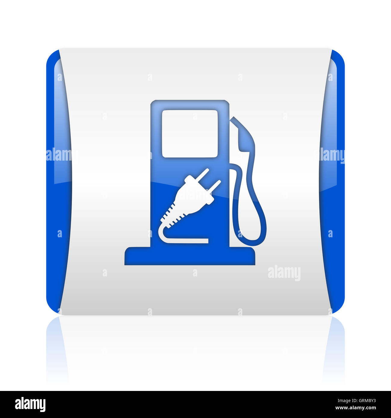 fuel blue square web glossy icon Stock Photo - Alamy