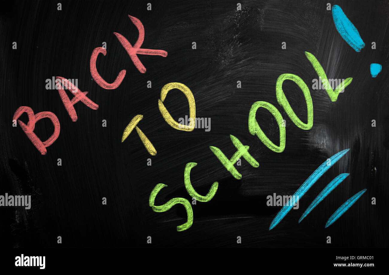 Back to school blackboard Stock Photo - Alamy