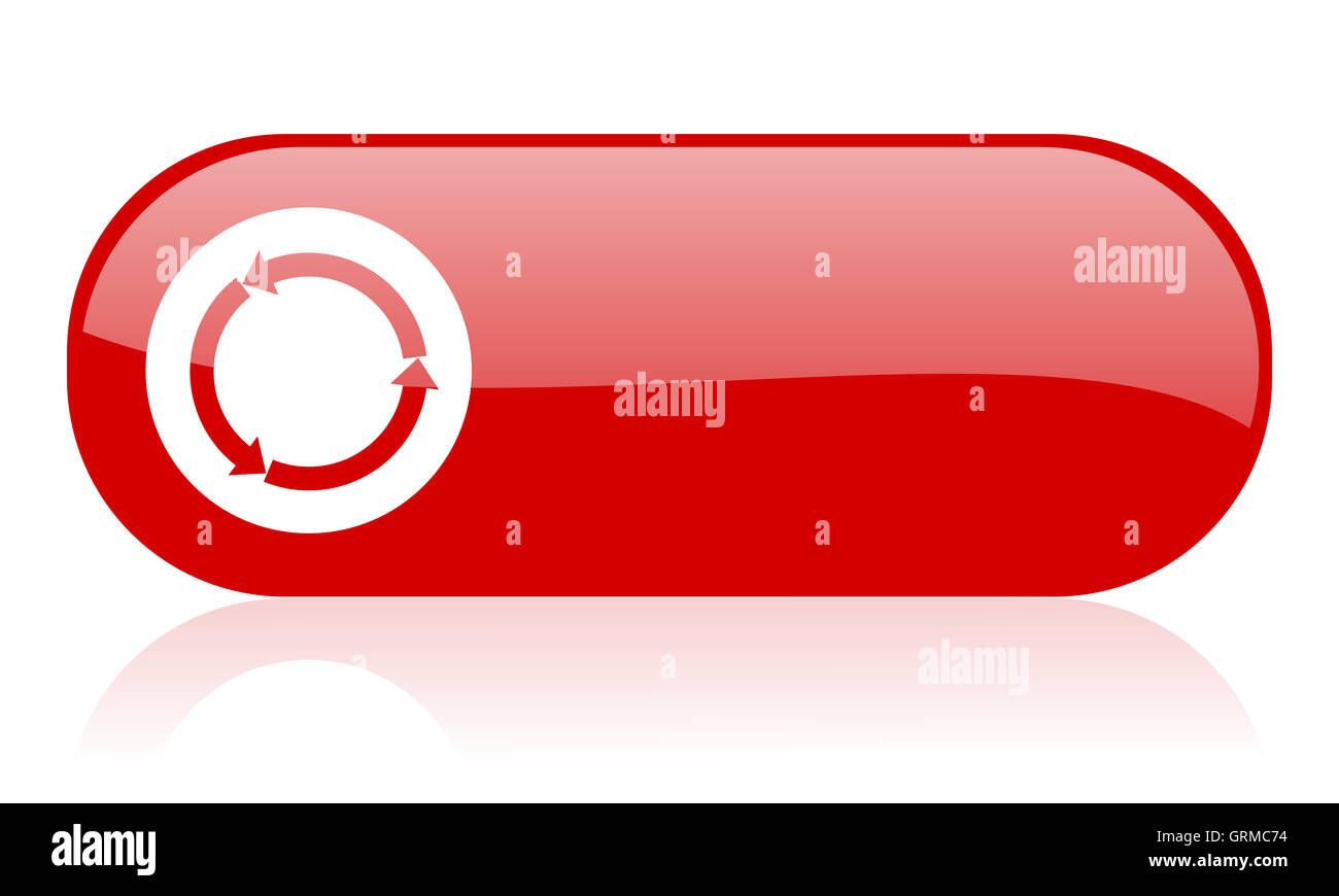 refresh red web glossy icon Stock Photo - Alamy