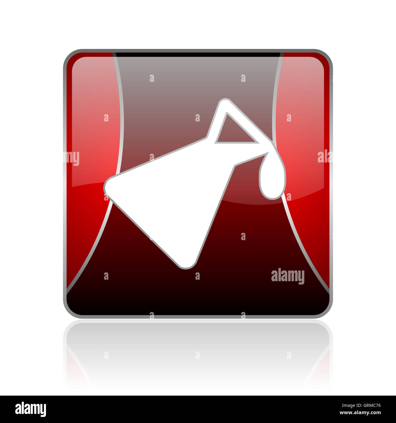 chemistry red square web glossy icon Stock Photo - Alamy