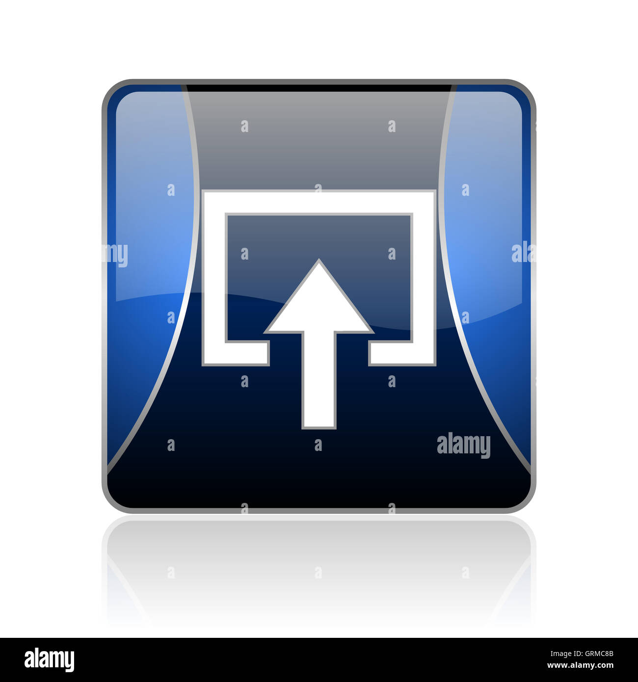 enter blue square web glossy icon Stock Photo - Alamy
