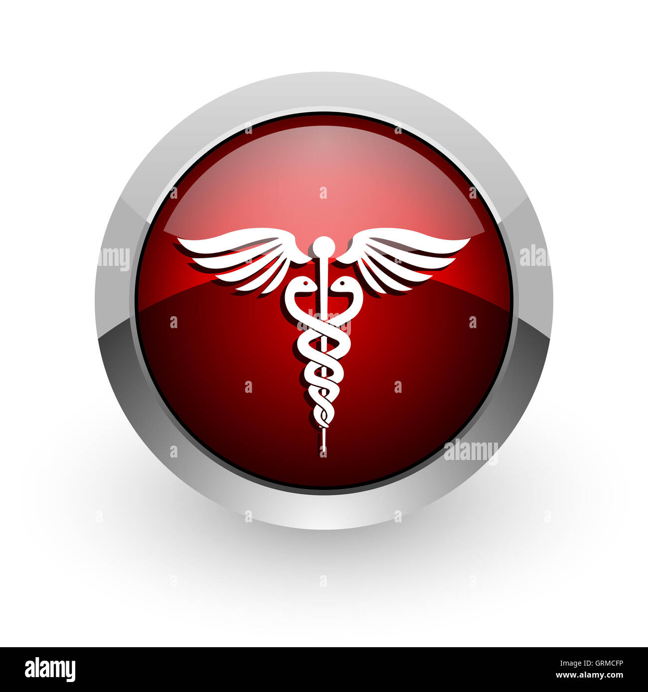 Caduceus medical symbol icon metal hi-res stock photography and images ...
