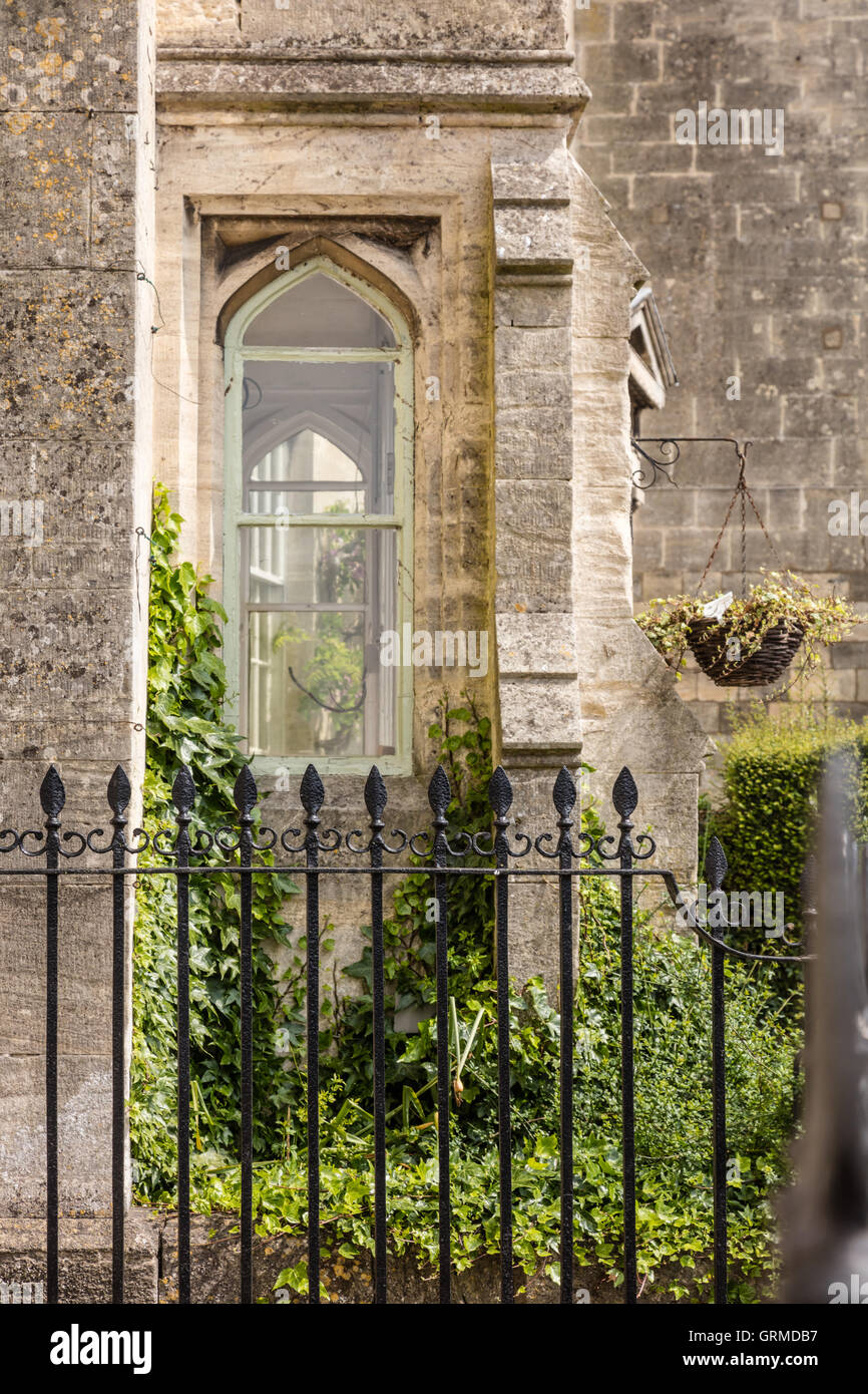 Interesting stone bay window on a house in New Street, Painswick ...