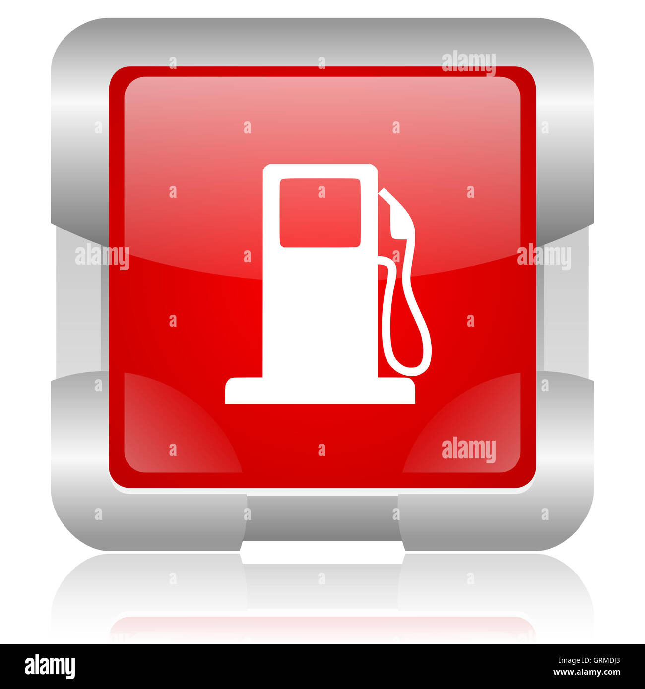 fuel red square web glossy icon Stock Photo - Alamy