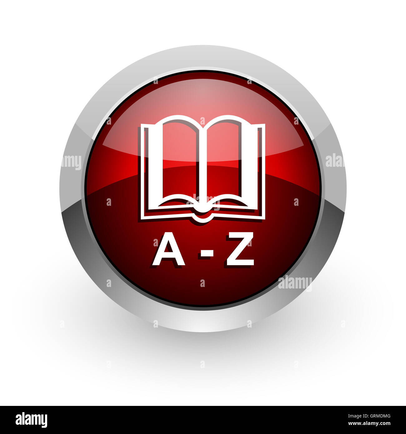 dictionary red circle web glossy icon Stock Photo - Alamy