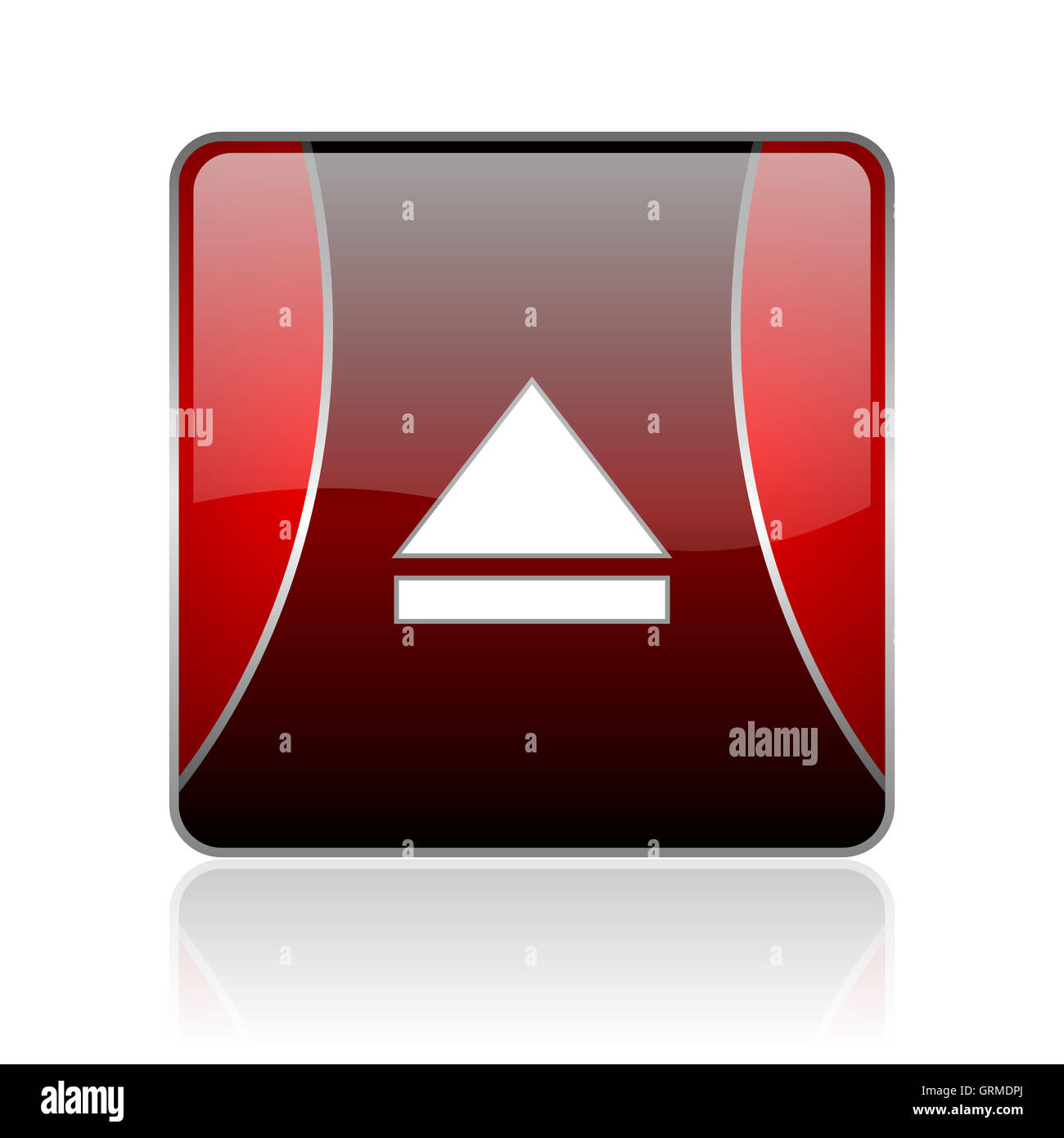 eject red square web glossy icon Stock Photo - Alamy