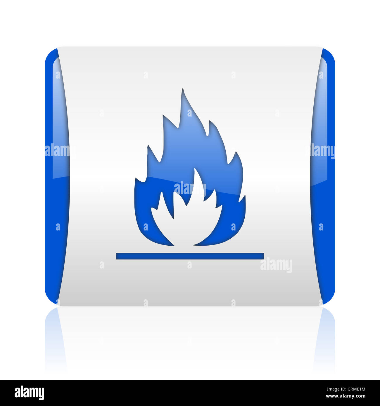 Blue flames icon hi-res stock photography and images - Alamy