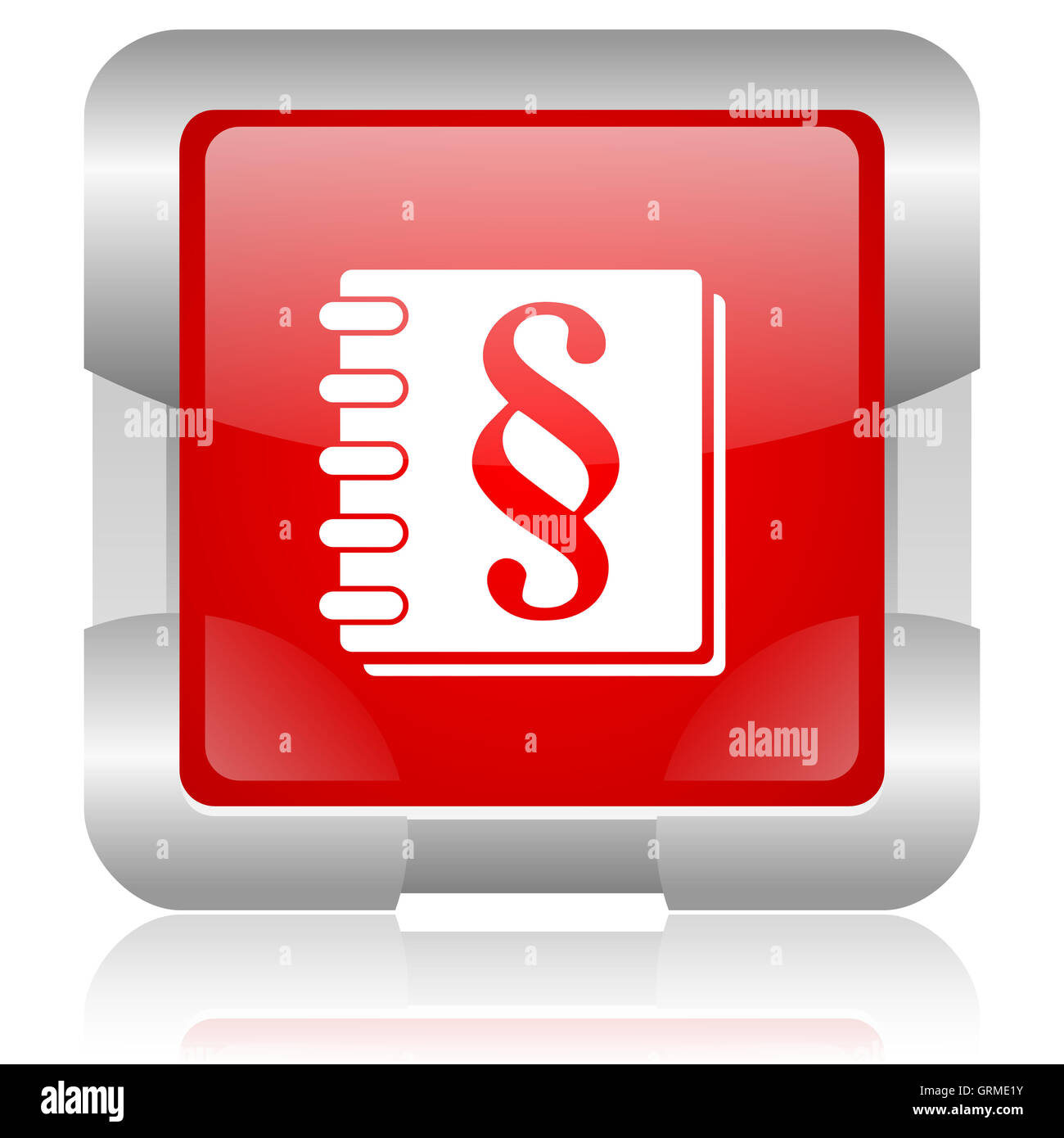 law red square web glossy icon Stock Photo - Alamy