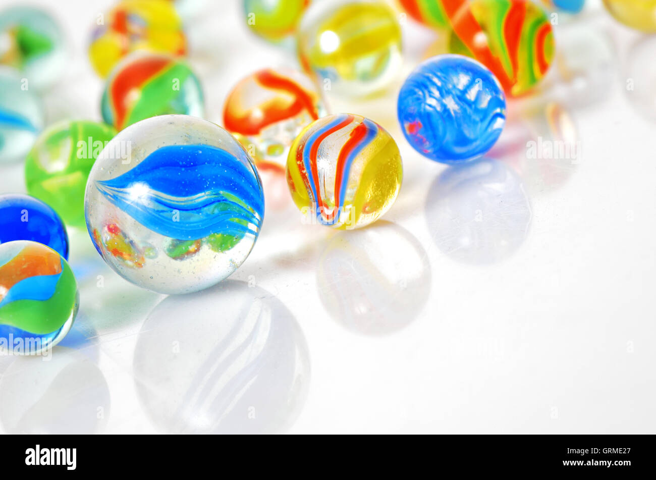 colorful glass marbles Stock Photo - Alamy