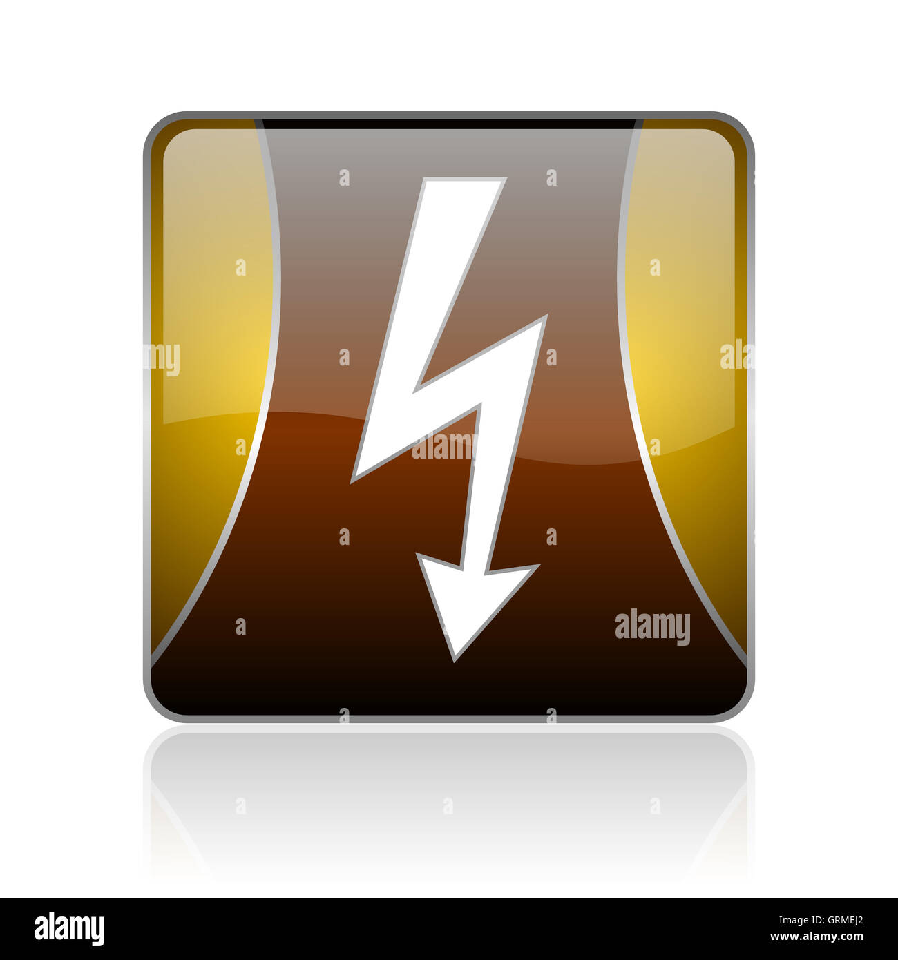 Gold lightning icon Cut Out Stock Images & Pictures - Alamy