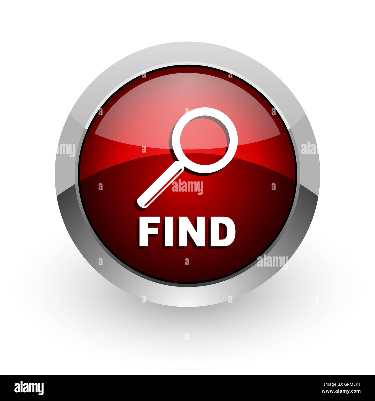 find red circle web glossy icon Stock Photo - Alamy