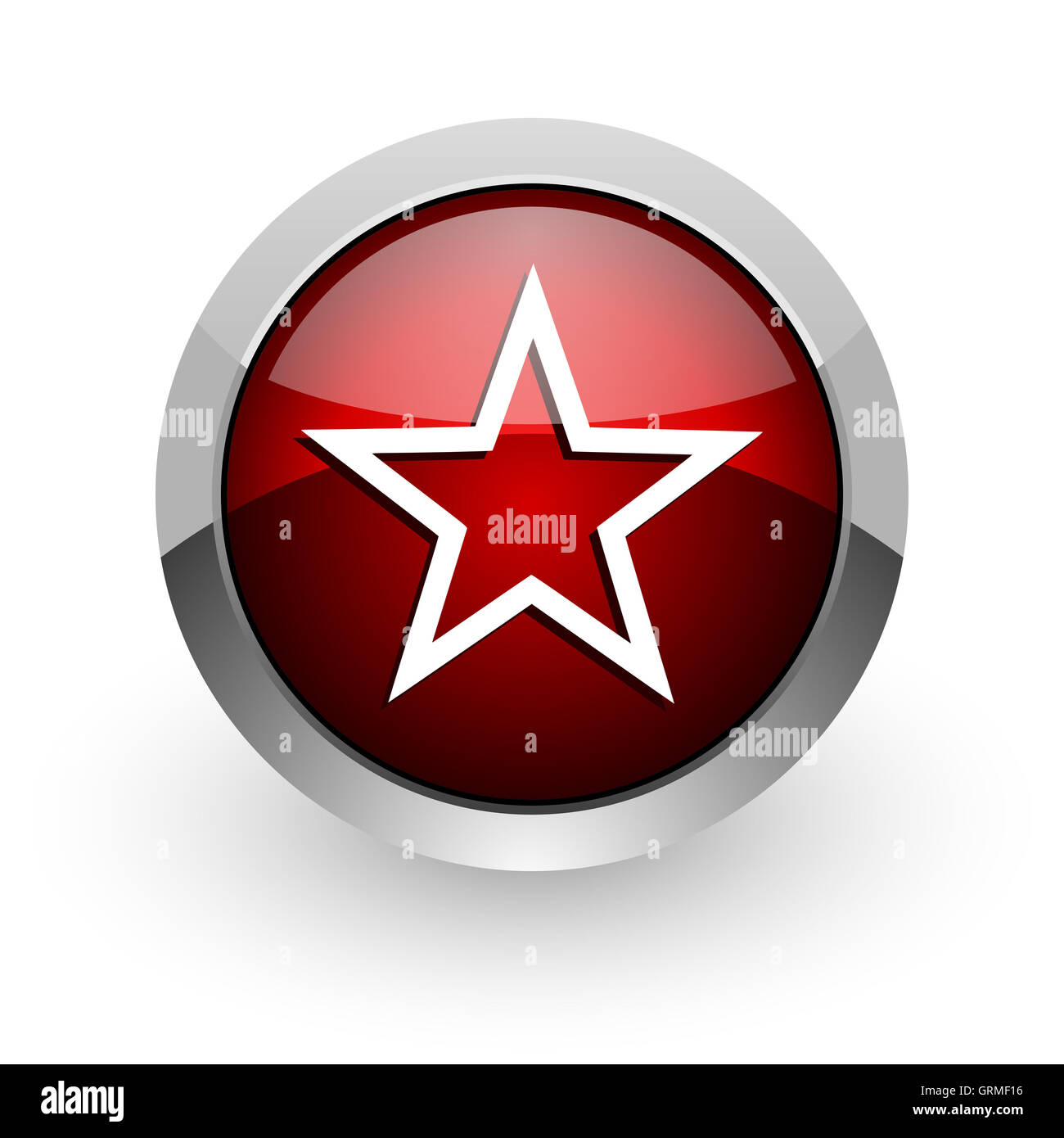 star red circle web glossy icon Stock Photo - Alamy
