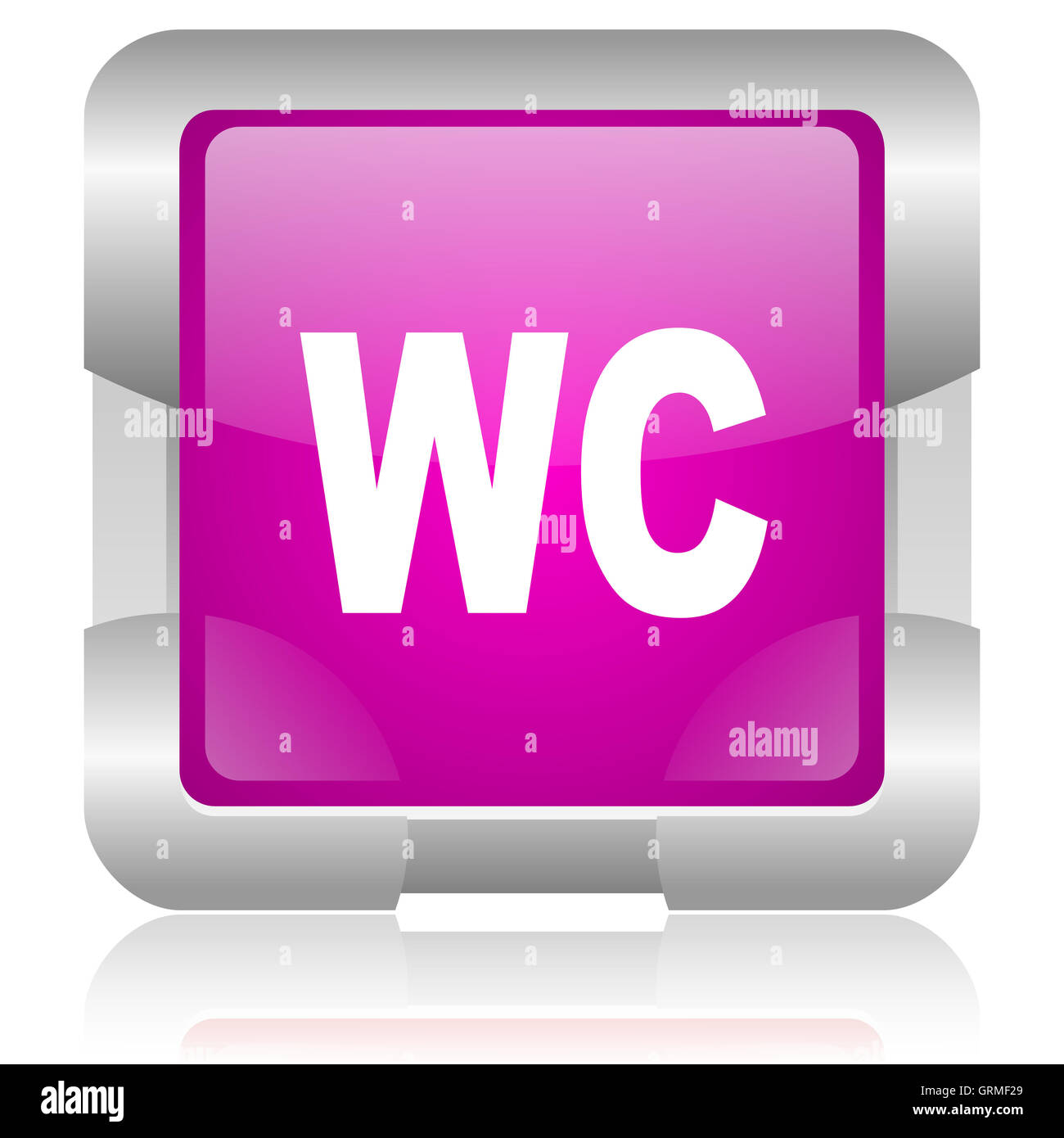 tips pink square web glossy icon Stock Photo - Alamy